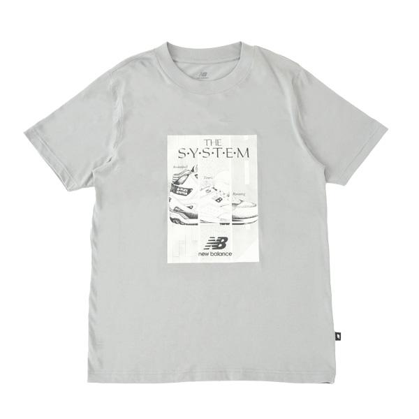 New Balance 【ネコポス選択可】ニューバランス Poster ショートスリーブTシャツ メンズ 半袖 Tシャツ スレートグレー ...
