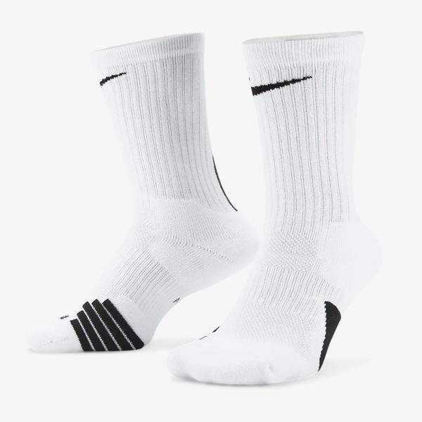 NIKE（ナイキ） エリート クルー ソックス SX7622-100 靴下 バスケットボール 練習 試合 ホワイト : フタバスポーツ ...