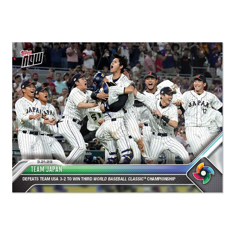 Topps 大谷翔平 #WBC72 WBC3度目の優勝！ DEFEATS TEAM USA 3-2 WIN THIRD WORLD BASEBALL CLASSIC CHAMPIONSHIP ...