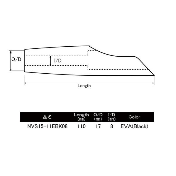 ジャストエース NVS15-11EBK08 EVA グリップ NVSS用グリップ : FWS-アルファ - 通販 - Yahoo!ショッピング