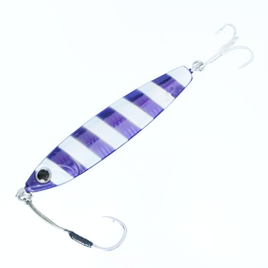 Zeake ジーク Zサーディン 40g ZS013 パープルゼブラグロー メタルジグ スローフォール : FWS-アルファ - 通販 - Yahoo!ショッピング