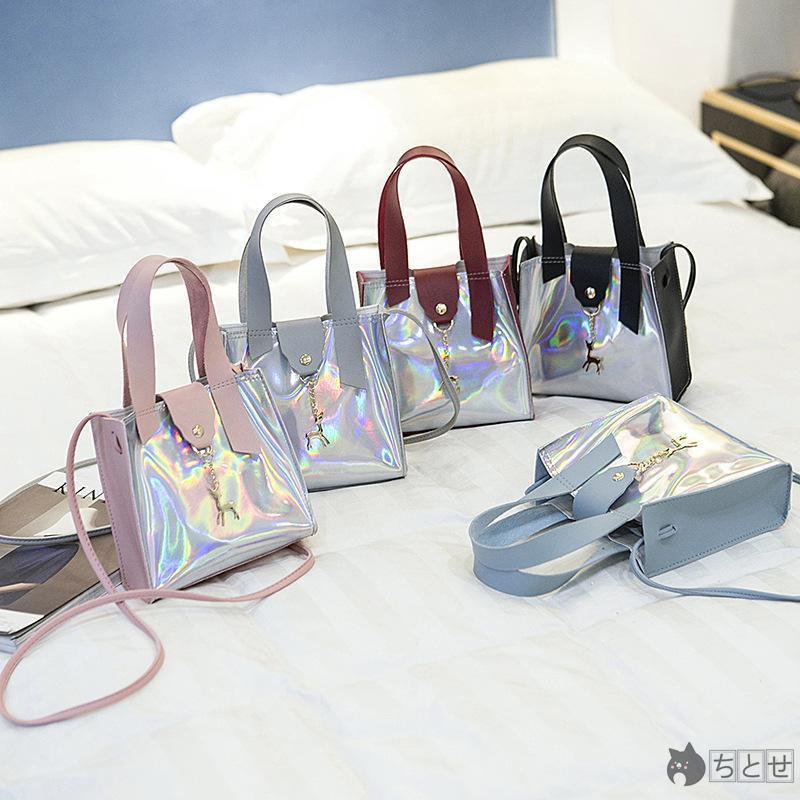 ブランド登録なし バッグ カバン bag かばん 鞄 ショルダーバッグ ハンドパッグ トートバッグ コンパクト 無地 バイカラー かわいい ...