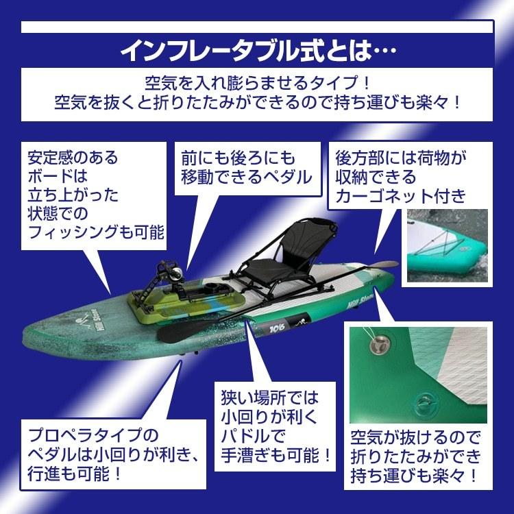 ペダル式パドルボード SUP ボード パドルボード カヤック フィッシング
