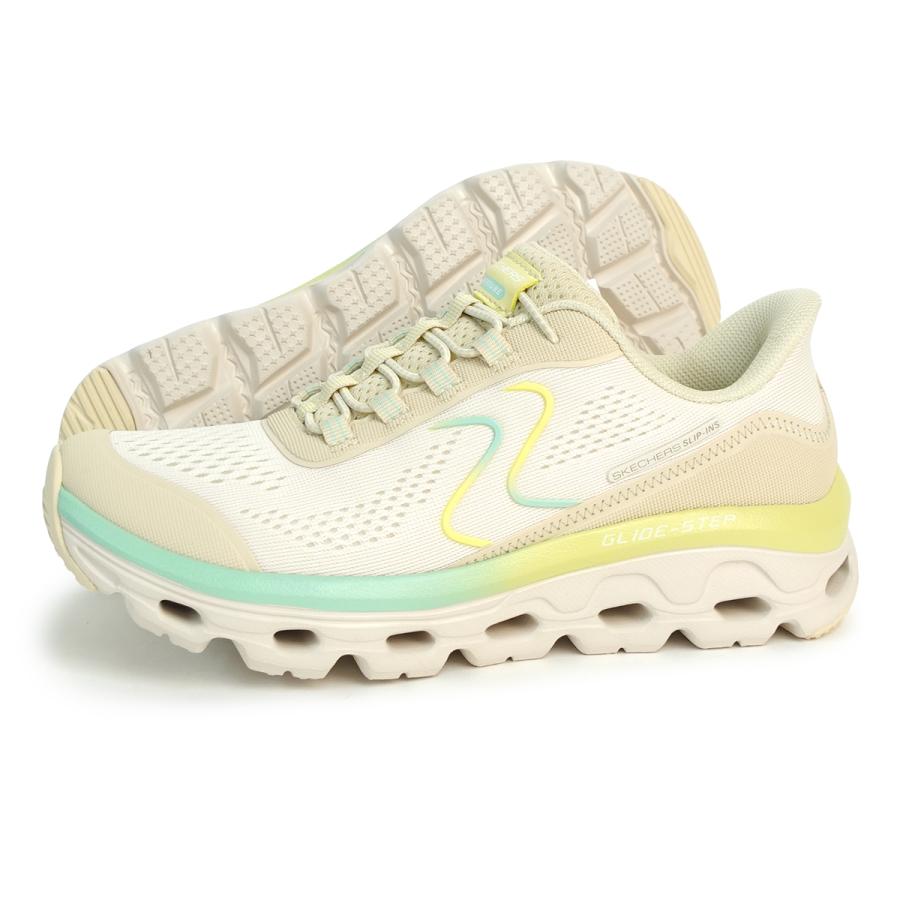 SKECHERS スケッチャーズ スニーカー レディース スリップインズ グライドステップ ソール 180272 NTMT ナチュラル/マルチ ...