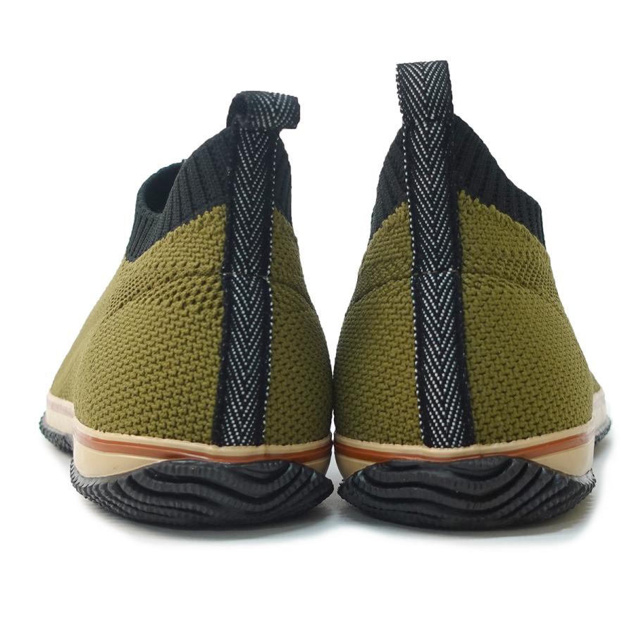 スピングル SPINGLE スニーカー メンズ レディース スリッポン SP-528 カーキ ジャカードニット スピングルムーブ SPINGLE（スピングル） スニーカー メンズ レディース スリッポン SP