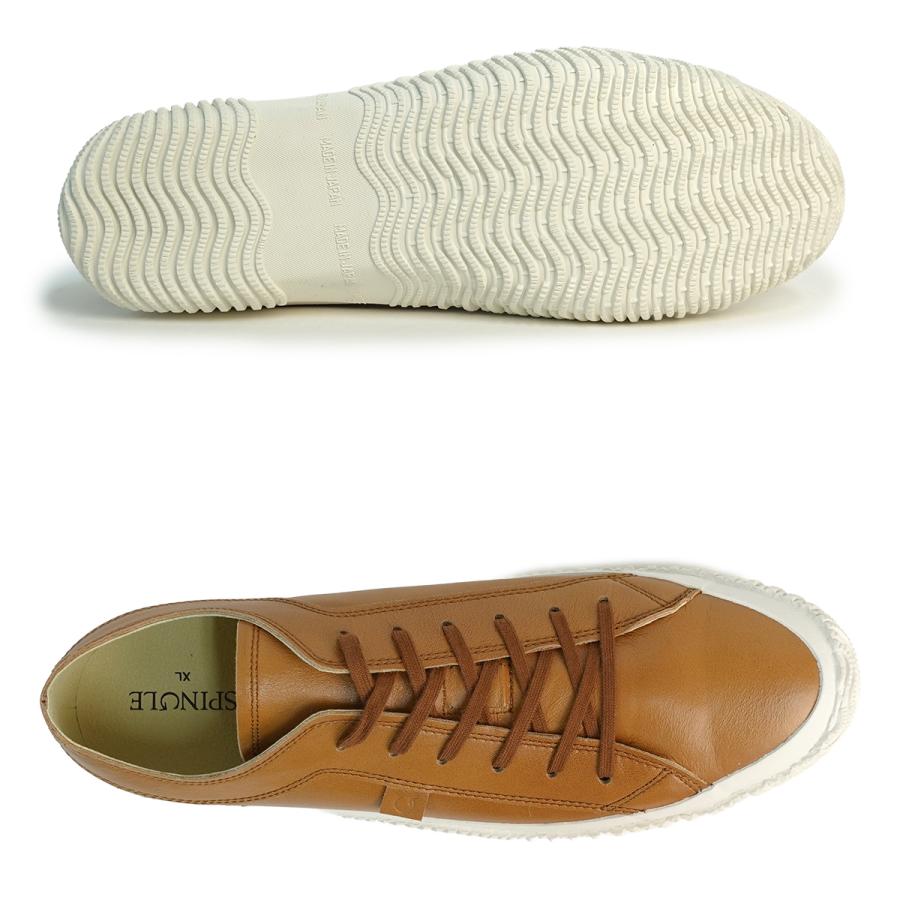 SPINGLE スピングル スニーカー ローカット SP-110 ブラウン 茶 メンズ レディース 革 カンガルーレザー 定番 日本製 ...