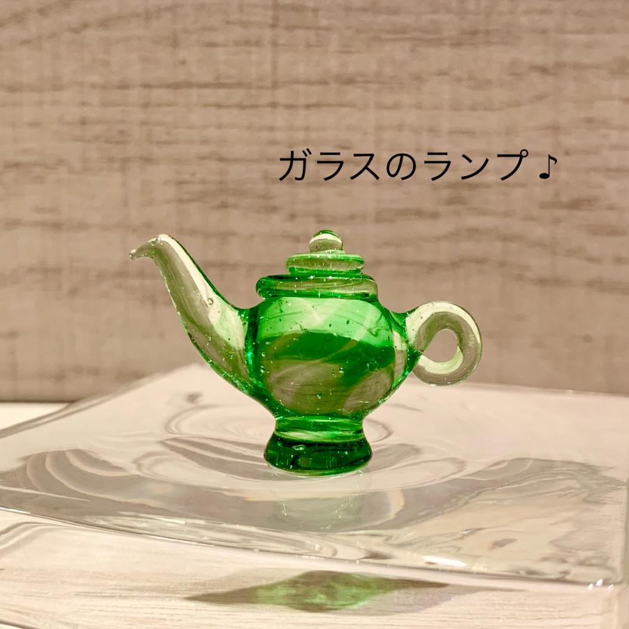 ミニガラス細工 ガラスのランプ 緑 CJ-0307/CGR ハンドメイド 魔法のランプ アラジン グリーン ミニチュア人気アイテム 四間道ガラス館 : ガラスセレクトきらきら - 通販 ...