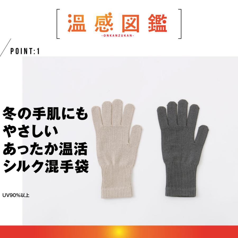 シルク混 手袋 保温 UVカット 日焼け止め 絹 シルク :z0052-93-5003:G-passio ジーパッシオ - 通販 - Yahoo!ショッピング