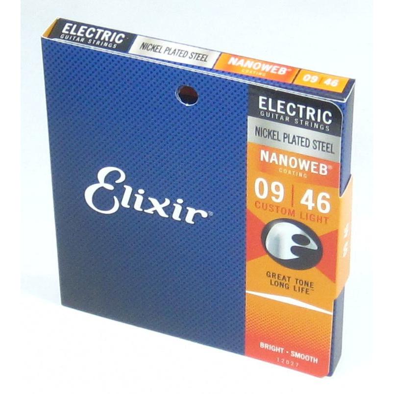 Elixir 12027 Custom Light NANOWEB エリクサー エレキ・ギター弦 ナノウェブ カスタム・ライト・ゲージ ...