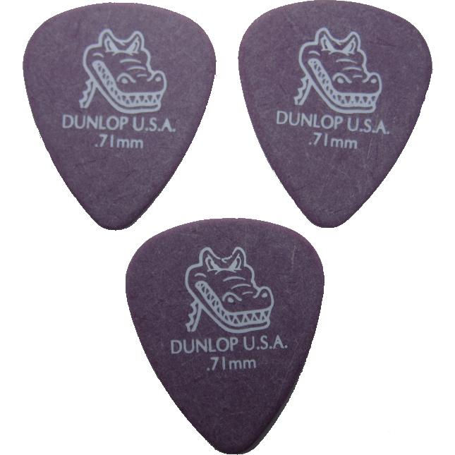 DUNLOP JIM GATOR GRIP STANDARD violet .71 ジム ダンロップ ピック 3枚セット (ゲーター グリップ スタンダード ティアドロップ 0.71mm ...