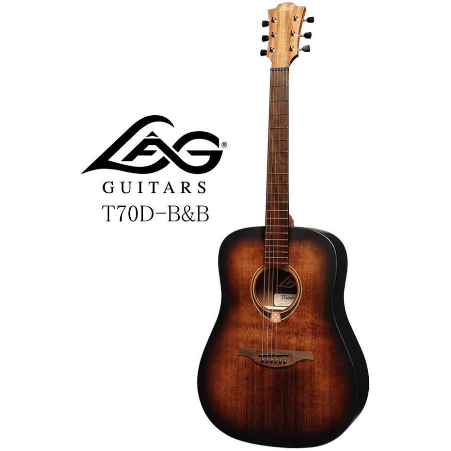 お取り寄せ商品] LAG GUITARS Tramontane 70 T70D-B&B DREADNOUGHT BLACK & BROWN ...