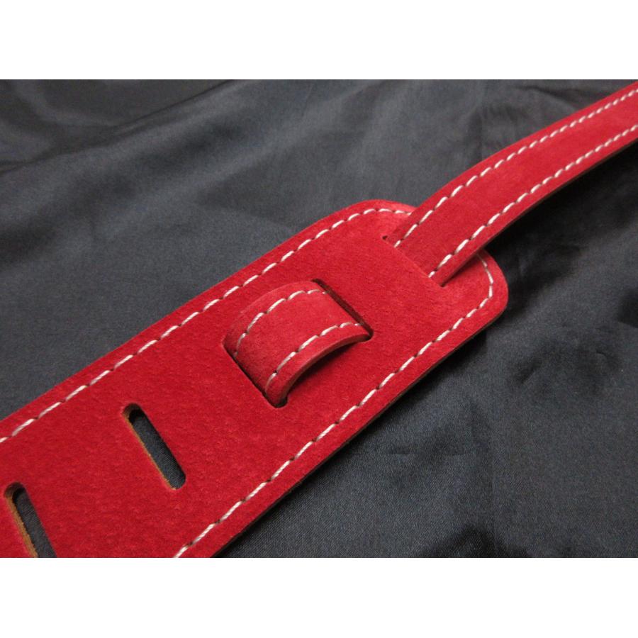 Live Line YMS38RED Made in Japan ライブライン 国産 レザー 本革 スタンダードスタイル スエード・ギター ...