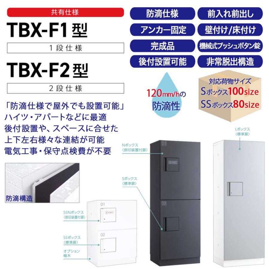 標準扉 宅配ボックス TBX-F2SS-GG DAIKEN ダイケン防滴 壁掛け 床付け プッシュボタン錠 ダークグレー 床面幅木別途 :daikentakuhaibox-tbx-f2ssg ...