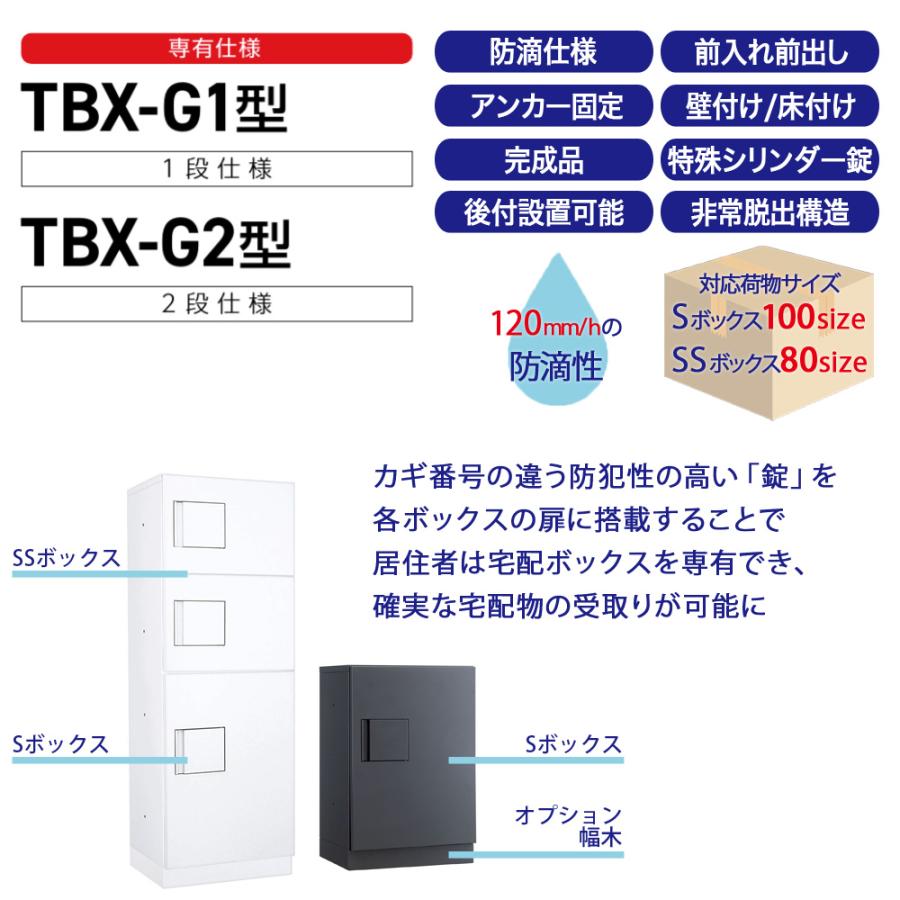 DAIKEN 印鑑ボックス付 宅配ボックス TBX-G2SS-G ダイケン 防滴 錠付 ダークグレー 床面設置幅木別途 : GA-PRO+ - 通販 - Yahoo!ショッピング
