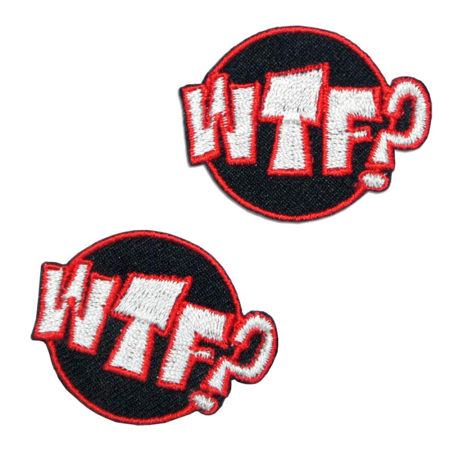 小さい刺繍アイロンワッペン【WTF?】What the fuck 何だって!? 何てこった!! 混乱 怒り 同情 スラング 文字 英語 パッチ アップリケ : ロバーガブリエラ - 通販 ...