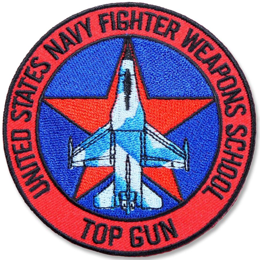 ミリタリーワッペン【UNITED STATES FIGHTER WEPONS SCHOOL・星】エアフォース アメリカ空軍 トップガン ...