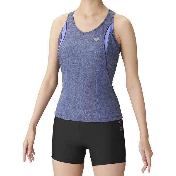 アリーナ ＜アリーナ＞ ARENA 大きめカラースナップ付きセパレーツ (差し込みフィットパッド) (MNLL：杢ネイビー×ライラ) 水泳 ...