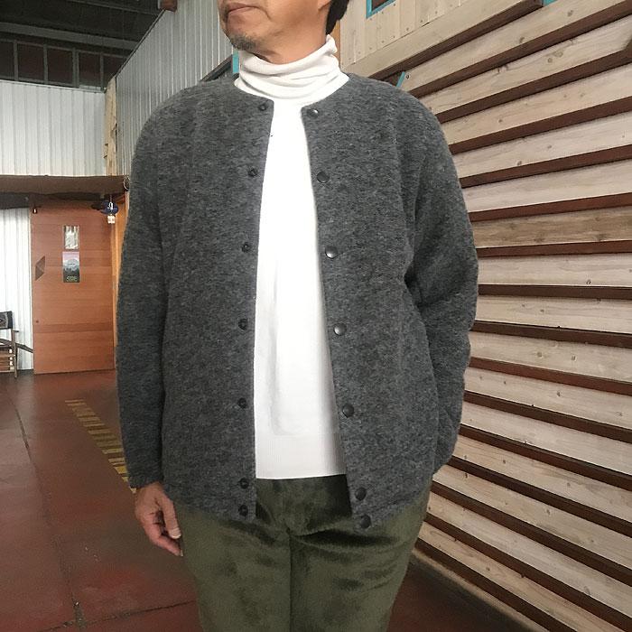 Jackman Jackman ジャックマン JM8278 Wool Collarless Jacket ウールカラーレスジャケット Heather Gray ヘザーグレー 日本製 ...