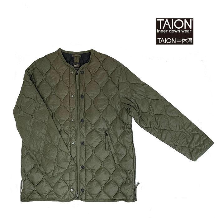 TAION 体温 タイオン【SALE】 M65LSZBML-1 M65ライナーWジップ ダウンジャケット-ソフトシェルダウン ジャケット Black Olive Beige : gaku ...