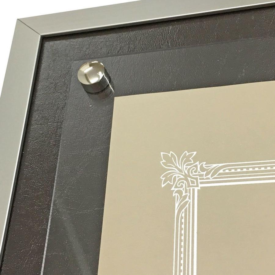 レザーボード(P100) 1ミリ厚塩ビシート付/183×258(B5)の賞状・証書用/額縁外寸:約270×345 0.4kg程度 :1584--270-345a:額縁のタカハシ Yahoo!店 ...