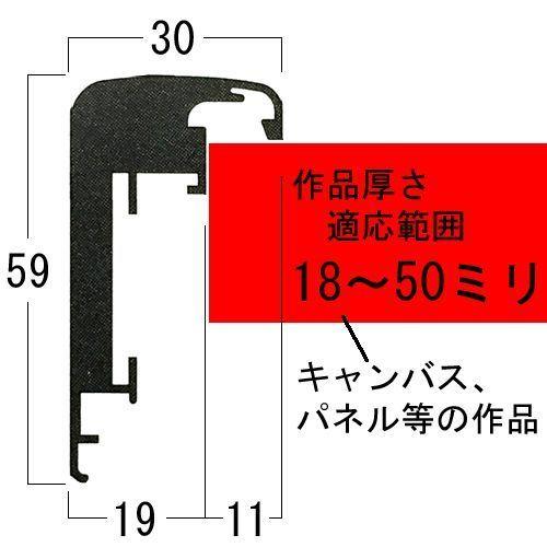 出展用仮縁 CD22 組立商品/606×909(M30)のキャンバス・パネル用(厚さ18-50ミリに適応) 額外寸:約649×952/納期延長サイズ : 212--100-1052m : 額縁 ...