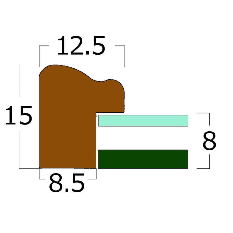 一般額(デッサン額) 5912 UVカット強化型アクリル付 /額縁内寸法:288×379(太子) : 額縁のタカハシ Yahoo!店 - 通販 - Yahoo!ショッピング
