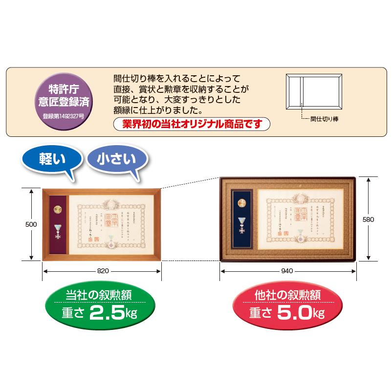 叙勲額 額縁 褒章 勲記 勲章 塗り箱 軽くて小さい 贈り物 お祝い K-206 瑞雲 : 額ぶちや アイコー - 通販 - Yahoo!ショッピング