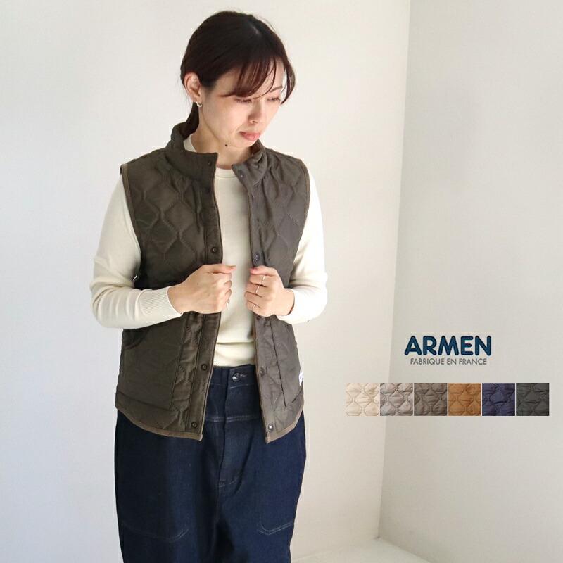 ARMEN アーメン キルティング リースリバーシブルスタンドカラー ARMEN アーメン キルティング リースリバーシブルスタンドカラー