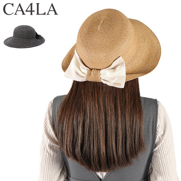 CA4LA 最大42%★3/26限定 ハット レディース カシラ 帽子 カジュアル 洗える ブランド リボン 春 夏 ブラック ベージュ 無地 女性 日本製 ULLICA TOZ-00080 ...