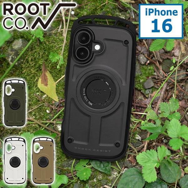 ROOT CO. 最大42%★8/12限定 6ヶ月保証 ルートコー スマホケース iPhone16 iPhoneケース アイフォン 専用 丈夫 軽量 黒 ブラック おしゃれ GSP-4368 ...