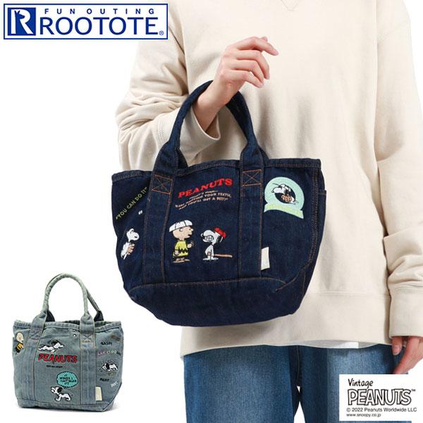 ROOTOTE（ルートート） 最大51%★12/7限定 トートバッグ ROOTOTE DELI IP.デリ.デニム.Peanuts-7R デニム A5 ミニ デニムバッグ 刺繍 軽量 ...