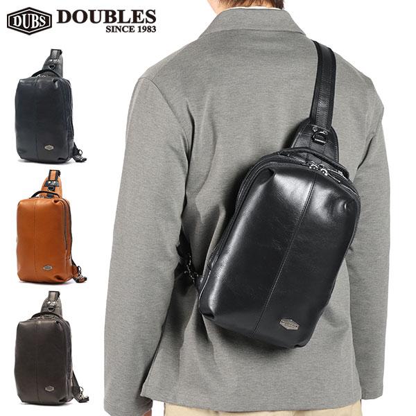 DOUBLES 最大48%★3/16限定 ダブルス ボディバッグ メンズ レディース ブランド 大きめ 軽量 軽い かっこいい 本革 きれいめ カジュアル B5 2層 JDL JDL-1375 ...