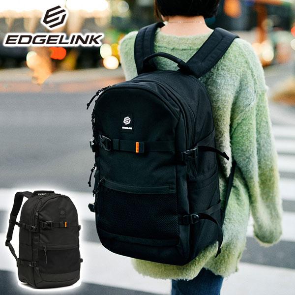 特典付 エッジリンク リュック メンズ レディース 大容量 通学 シンプル 黒 EDGELINK リュックサック 軽量 A4 B4 PC おしゃれ ブランド 28L 60133 ...
