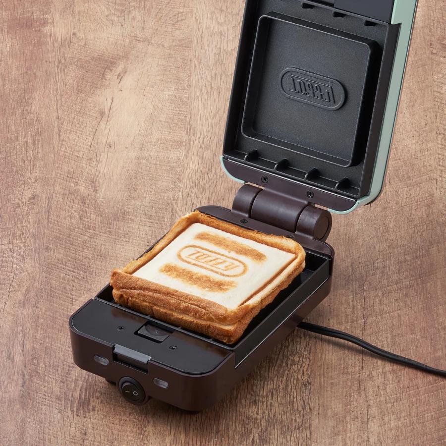 Toffy 最大42%★5/17.18限定 選べる特典 正規品1年保証 トフィー ホットサンドメーカー 電気 ホットサンド 1枚焼き 食パン 耳まで焼ける 朝食 ギフト 軽食 K-HS6 ...