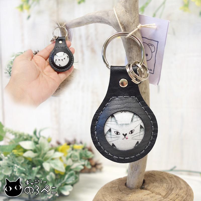 猫ちゃんのレザー調キーホルダー(キーリング3つつき・猫ちゃん万華鏡ブラック) aa362-a470 : ギャラリーのろぺこ - 通販 - Yahoo!ショッピング
