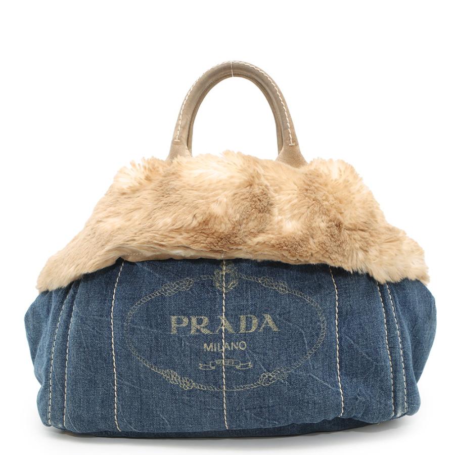 プラダ トートバッグ カナパ デニム フェイクファー BN2182 PRADA 【安心保証】 : GALLERY-RARE - 通販 - Yahoo!ショッピング