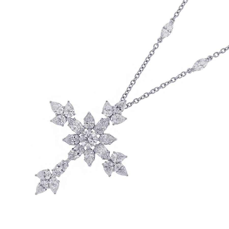 ハリーウィンストン ネックレス マーキース・クロス・ペンダント ダイヤモンド 30P 計約3.61ct Pt950プラチナ PEDPRESMMQ 【安心保証】 : GALLERY-RARE ...