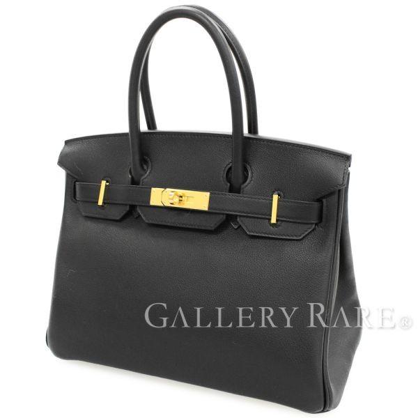HERMES エルメス バーキン30 cm ハンドバッグ ブラック×ゴールド金具 トリヨンノヴィーヨ C刻印 黒 Birkin バッグ ...