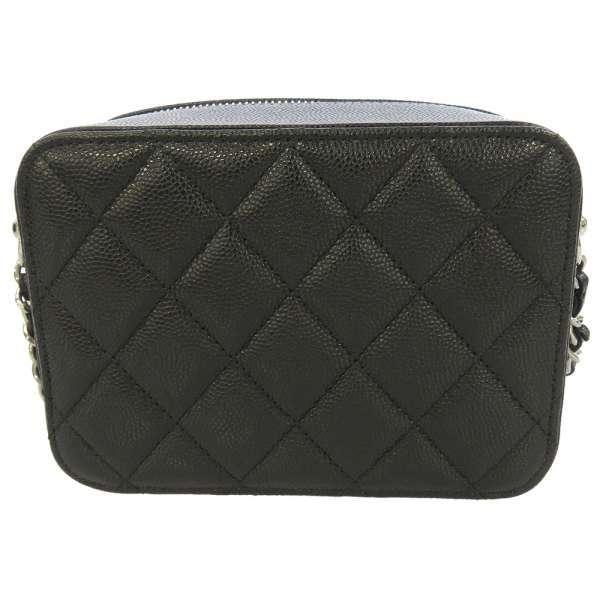 CHANEL（シャネル） チェーンショルダーバッグ マトラッセ ココマーク キャビアスキン AP2426 CHANEL ポシェット 黒 ...