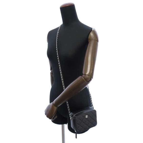 CHANEL（シャネル） チェーンショルダーバッグ マトラッセ ココマーク キャビアスキン AP2426 CHANEL ポシェット 黒 ...