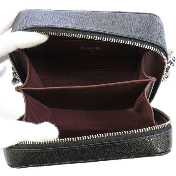 CHANEL（シャネル） チェーンショルダーバッグ マトラッセ ココマーク キャビアスキン AP2426 CHANEL ポシェット 黒 ...