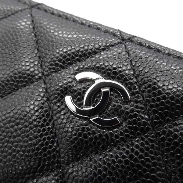 CHANEL シャネル チェーンショルダーバッグ マトラッセ ココマーク キャビアスキン AP2426 ポシェット 黒 : GALLERY ...