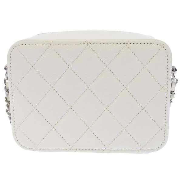 CHANEL シャネル チェーンショルダーバッグ マトラッセ ココマーク キャビアスキン AP2426 ポシェット 白 安心保証 ...