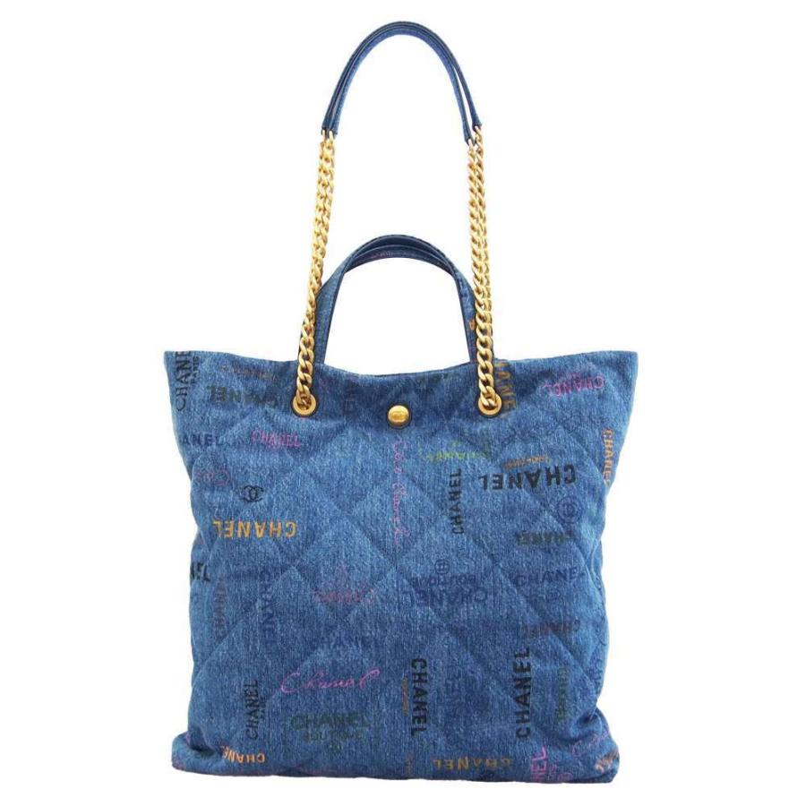 シャネル トートバッグ マキシ ショッピング バッグ デニム AS3128 B07643 CHANEL ショルダーバッグ ブルー ...