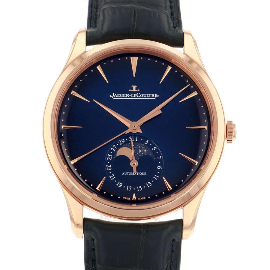 ★ジャガールクルト マスター・ウルトラスリム ムーン Q1362580/109.2.A5.S ブルー文字盤 【安心保証】 : 9585591 ...