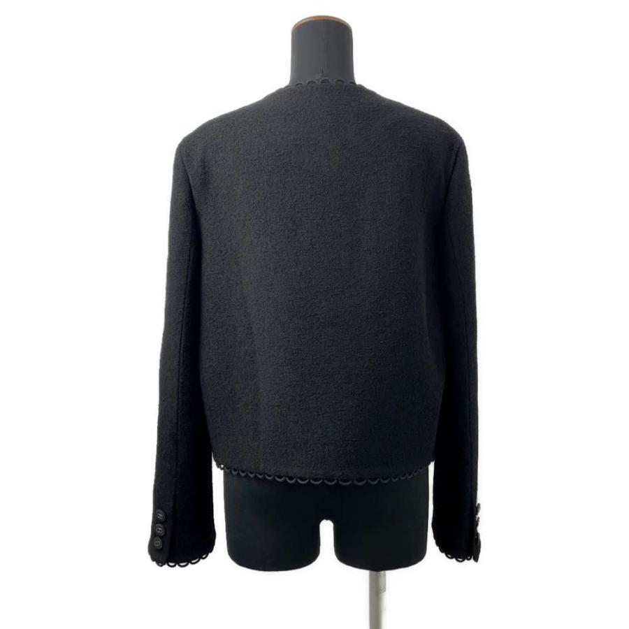 クリスチャン・ディオール ジャケット クロップド ウール レディースサイズ42 411V57P1571 Christian Dior 黒 ...