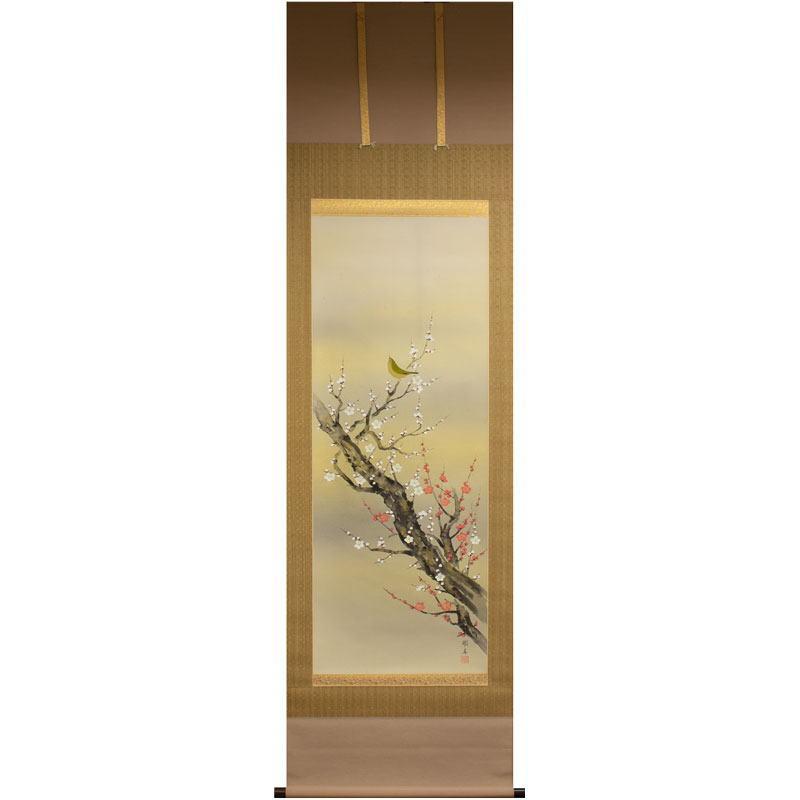 宮沢湖春 「 梅に鶯 」 掛軸 ( 尺五立 ) 掛け軸 日本画 絵画 うめ 花鳥 冬の掛軸 春の掛軸 お正月 送料無料 : 内田画廊 - 通販 - Yahoo!ショッピング
