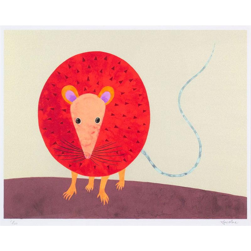 河嶋淳司 「 ねずみ 」 リトグラフ 版画 日本画 絵画 ネズミ 子 河嶋淳司 「 ねずみ 」 リトグラフ 版画 日本画 絵画 ネズミ 子