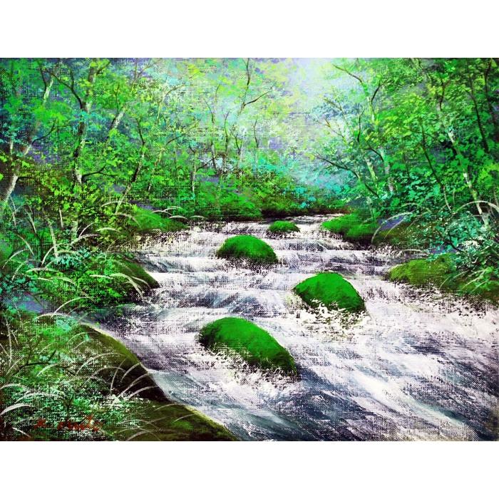 武藤一恵 『奥入瀬』 油絵・油彩画 F6(6号) : 内田画廊 - 通販 武藤一恵 『奥入瀬』 油絵・油彩画 F6(6号) : 内田画廊 - 通販