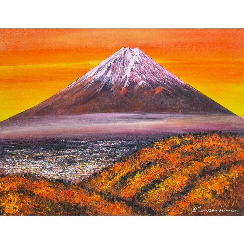 中島晃次 「 黎明富士 」 油絵 油彩画 F6 ( 6号 ) 絵画 洋画 中島晃次 「 黎明富士 」 油絵 油彩画 F6 ( 6号 ) 絵画 洋画